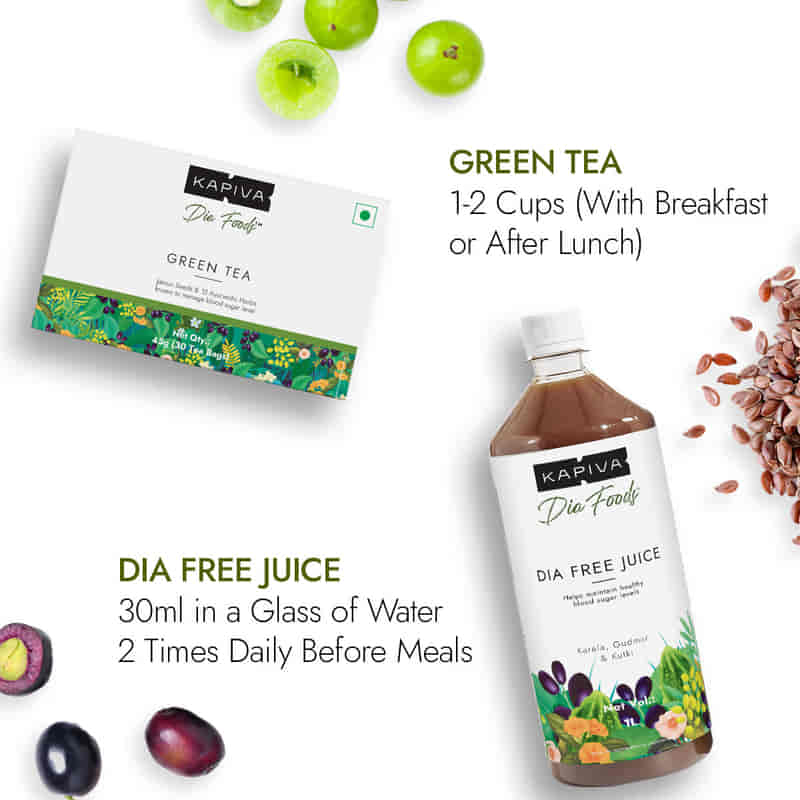 Dia Free Juice & Dia Foods Green Tea Combo
